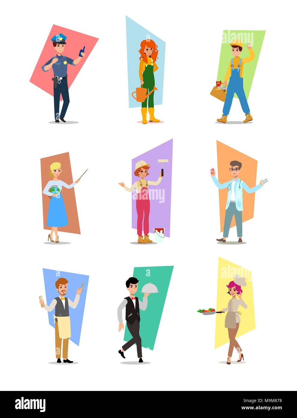 cartoon flat-style vector illustration. Set of vector flat design ...