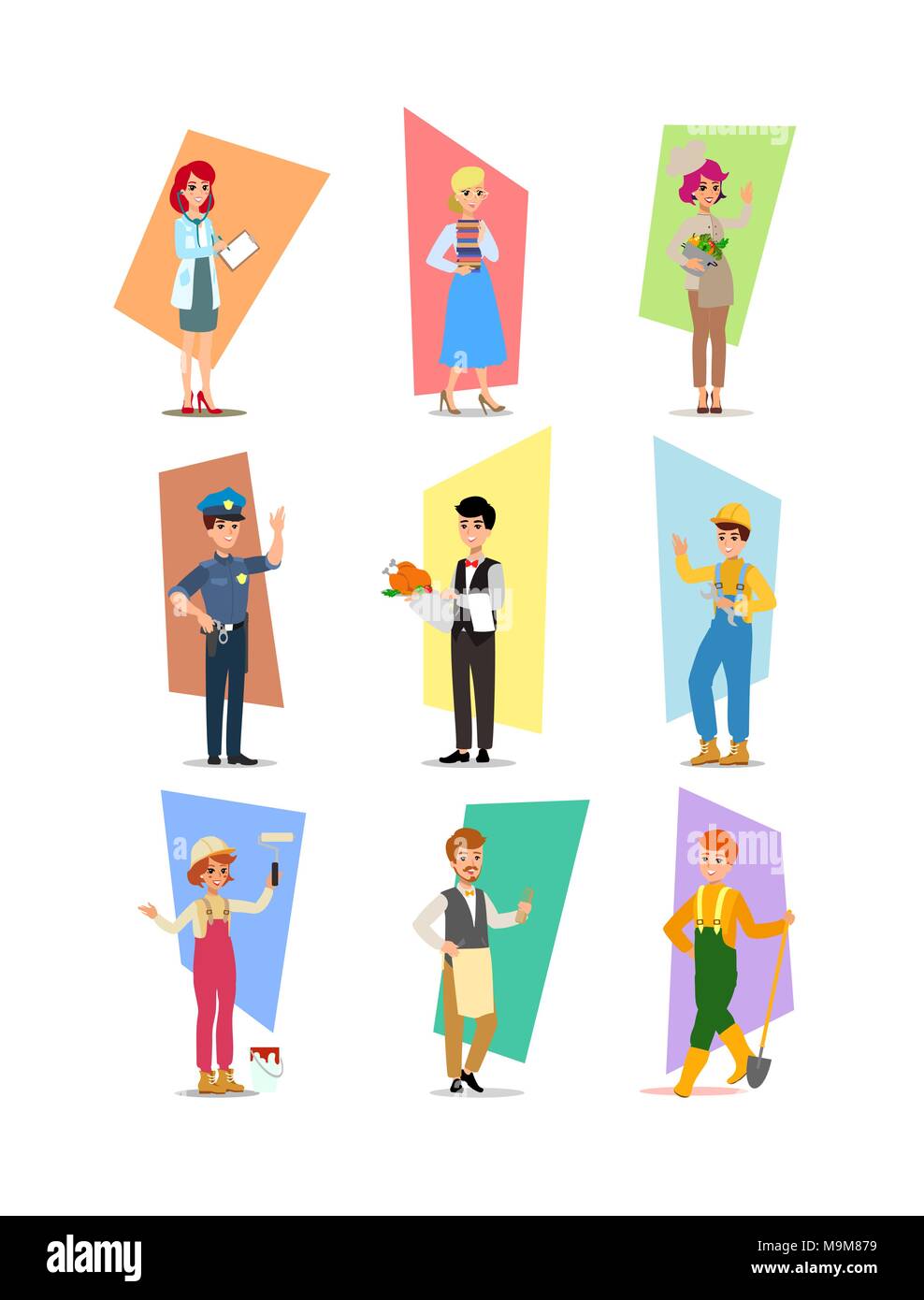 cartoon flat-style vector illustration. Set of vector flat design ...