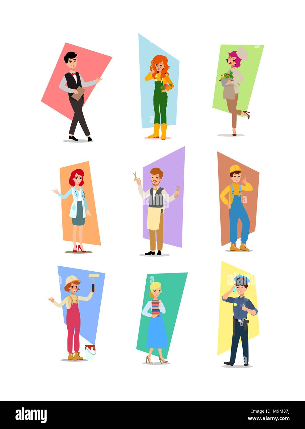 cartoon flat-style vector illustration. Set of vector flat design ...