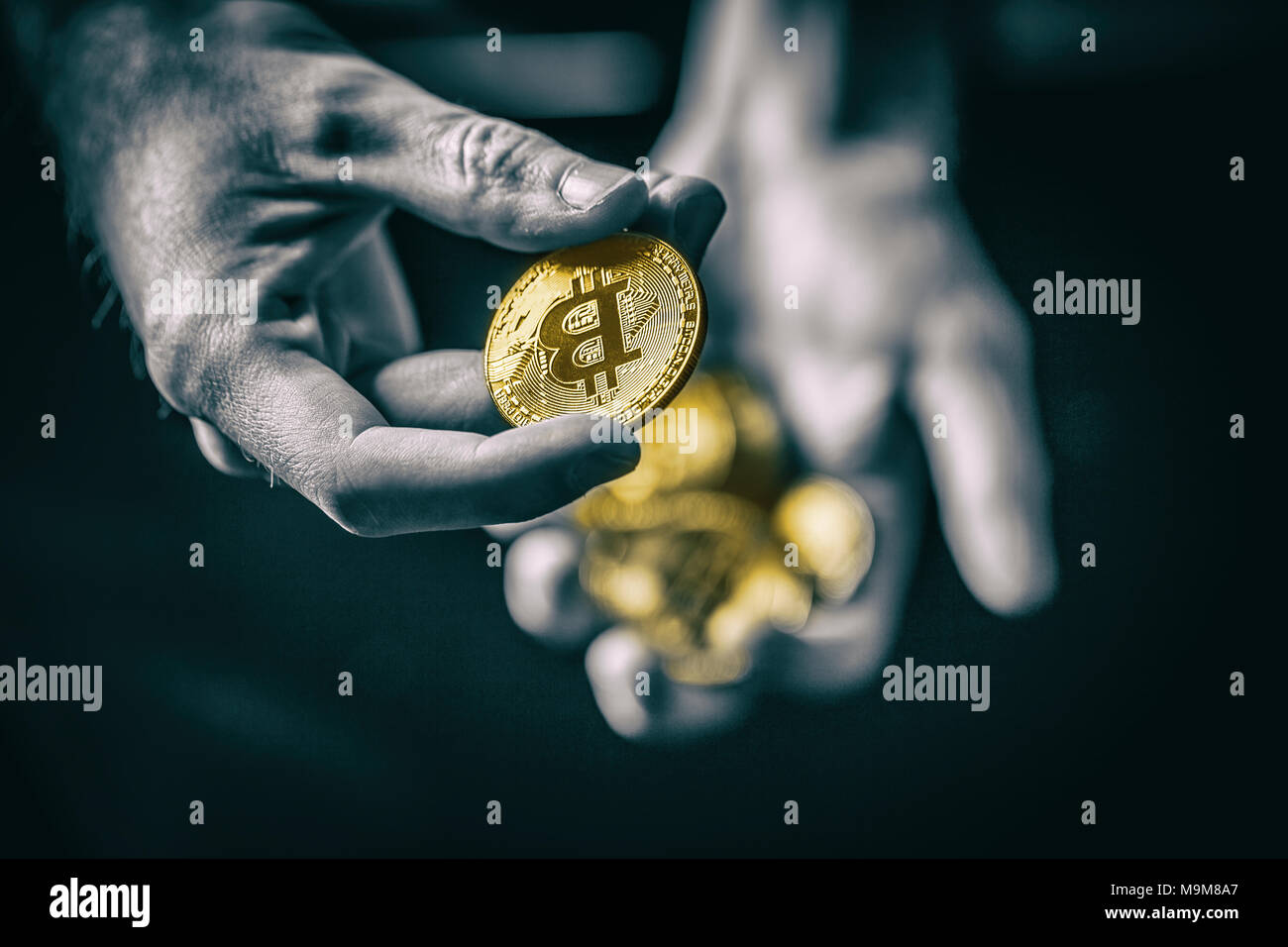 Man holding in hand symbol hi-res stock photography and images - Alamy