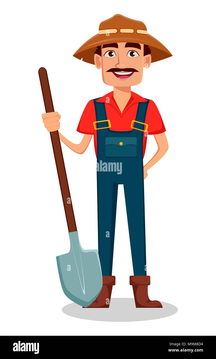 Person digging spade Stock Vector Images - Alamy