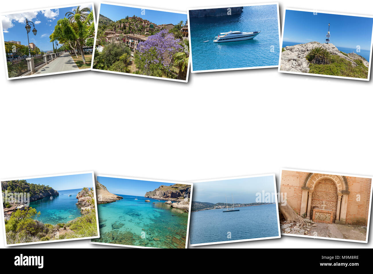 The collage from views of Palma de Mallorca, Spain. Collage travel ...