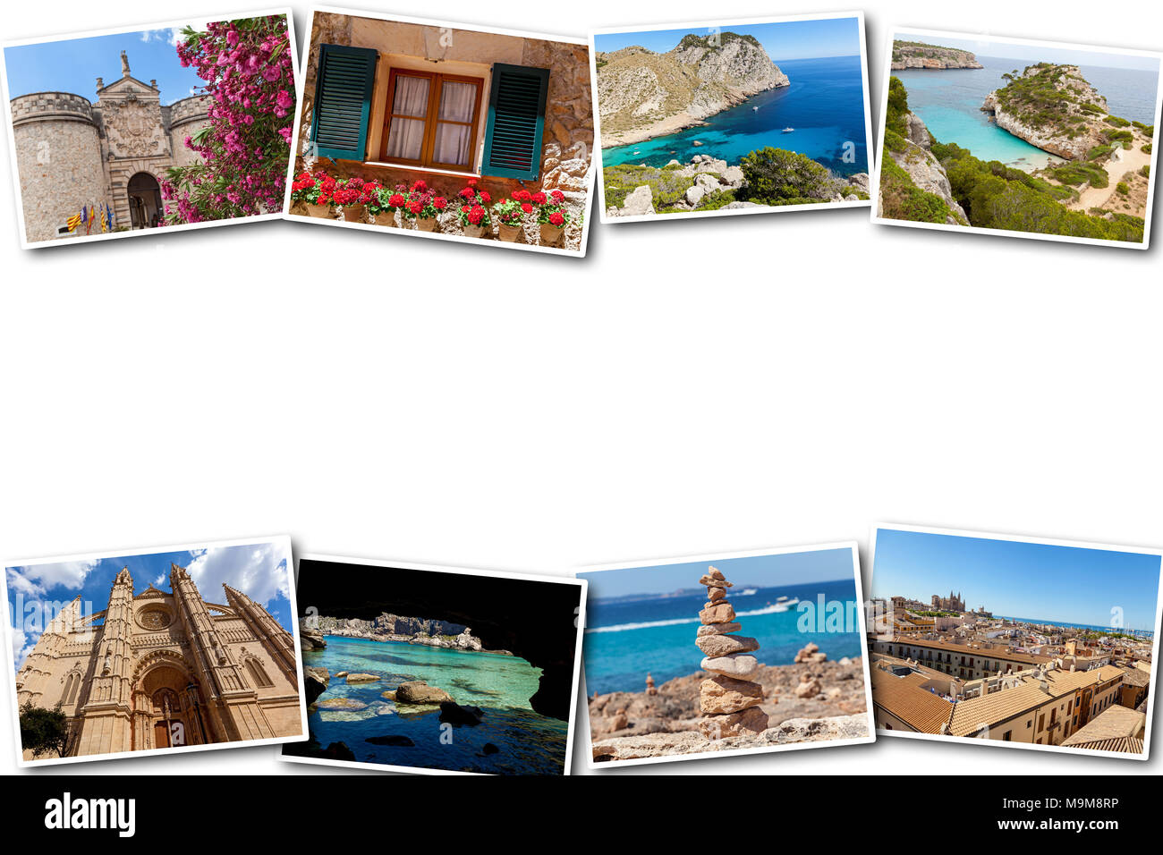 The collage from views of Palma de Mallorca, Spain. Collage travel ...