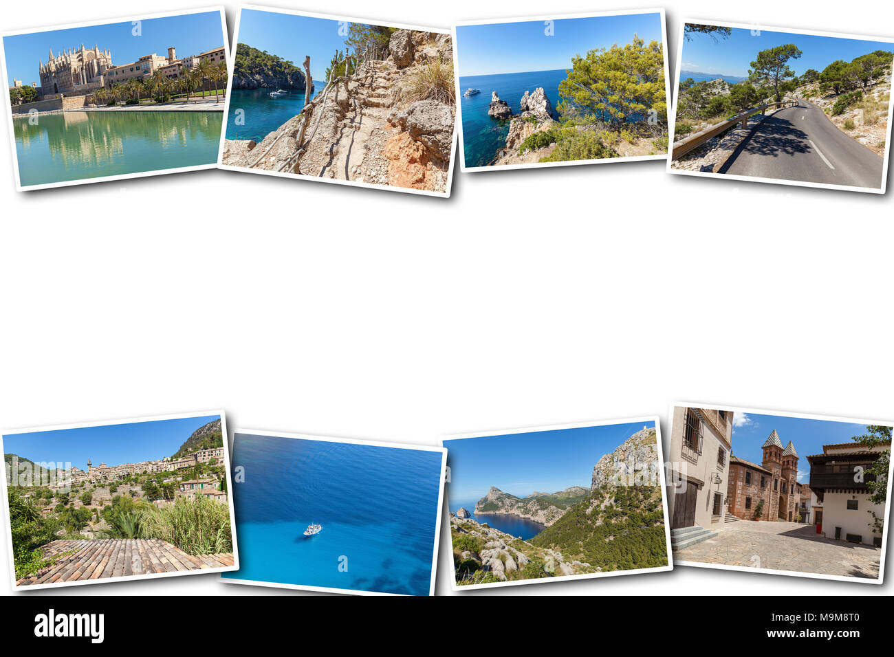 The collage from views of Palma de Mallorca, Spain. Collage travel ...