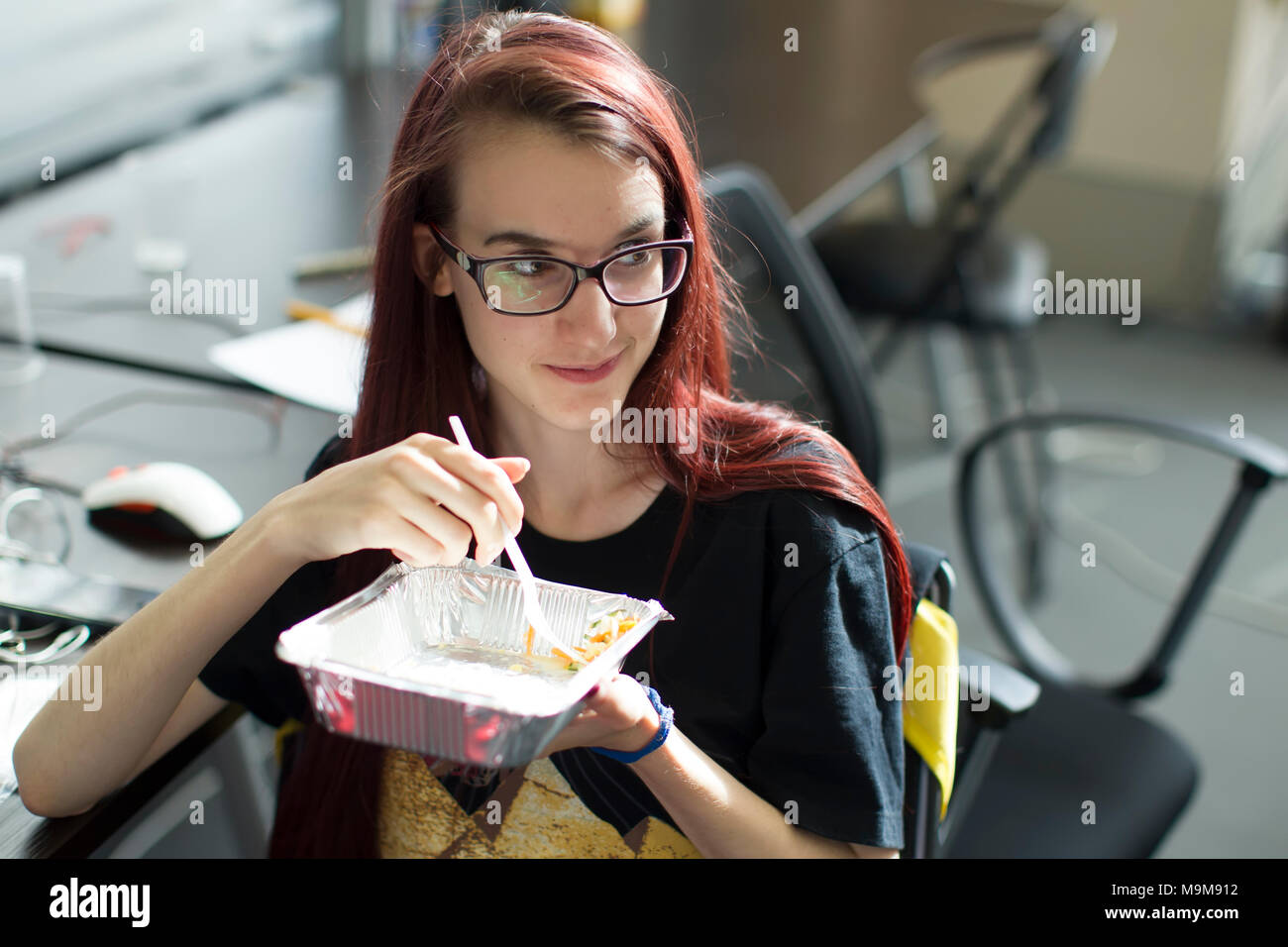 Computer junk food student hi-res stock photography and images - Alamy