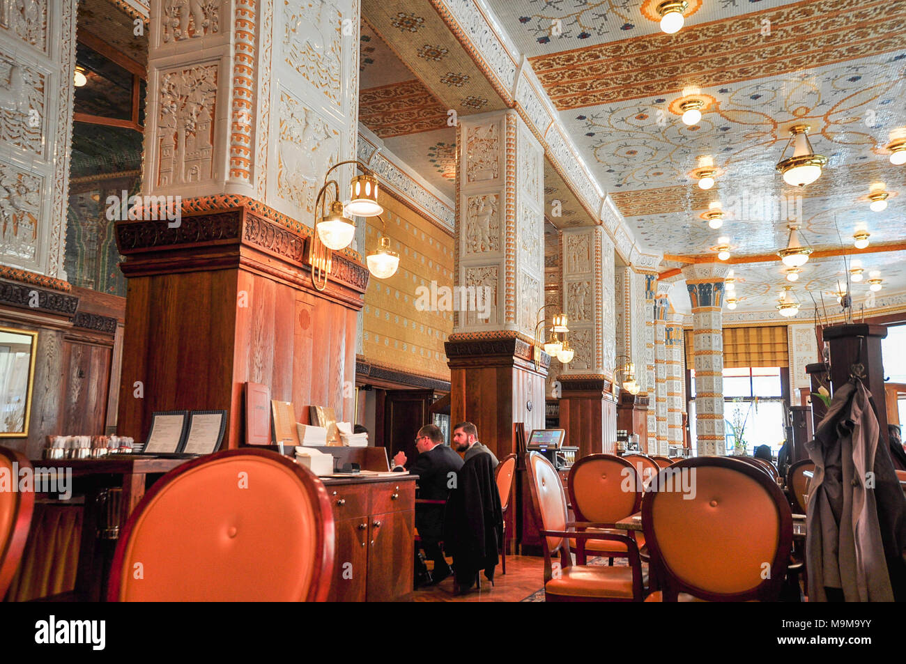 Interior of Café Imperial in Prague, Czech Republic Stock Photo - Alamy