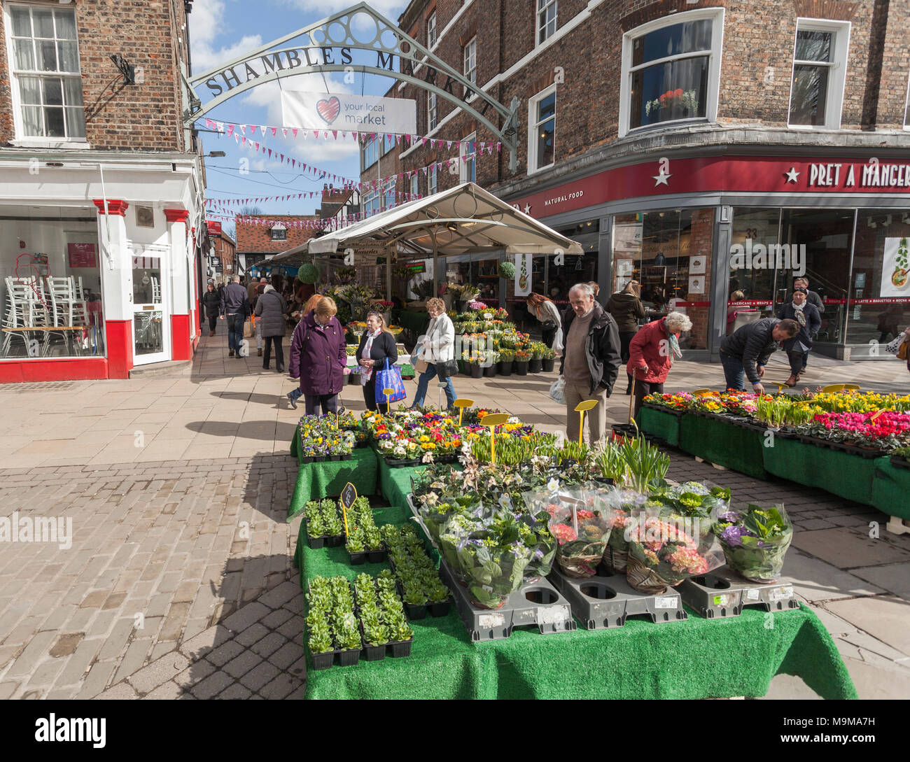 Shamble market stalls in York,North Yorkshire,England,UK Stock Photo ...