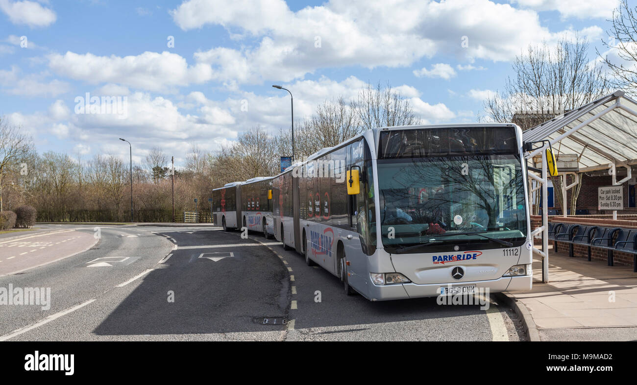 The Park and Ride stop at Rawcliffe Bar in York,North Yorkshire,England ...