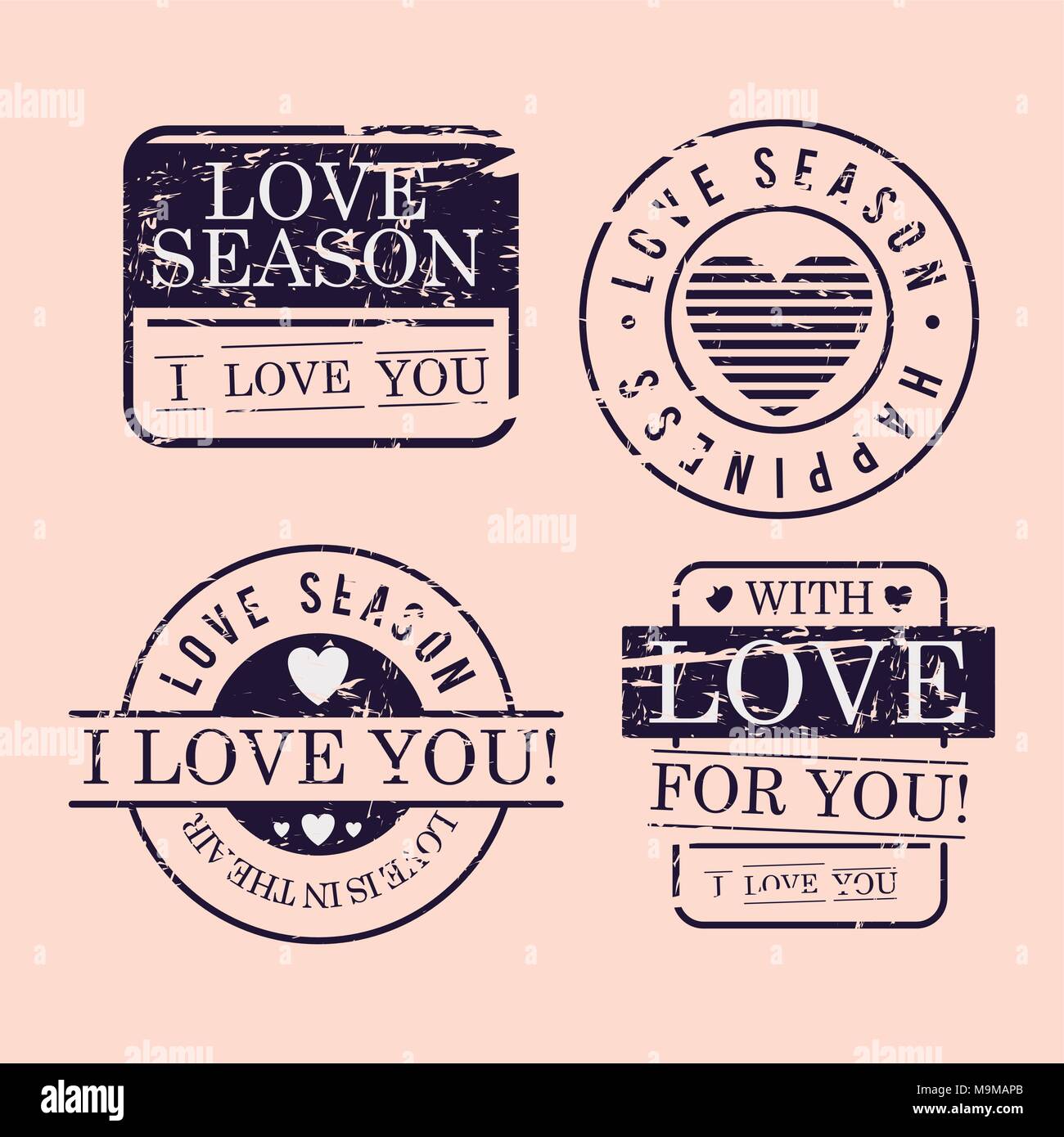 set love seals icons vector illustration design Stock Vector Image ...
