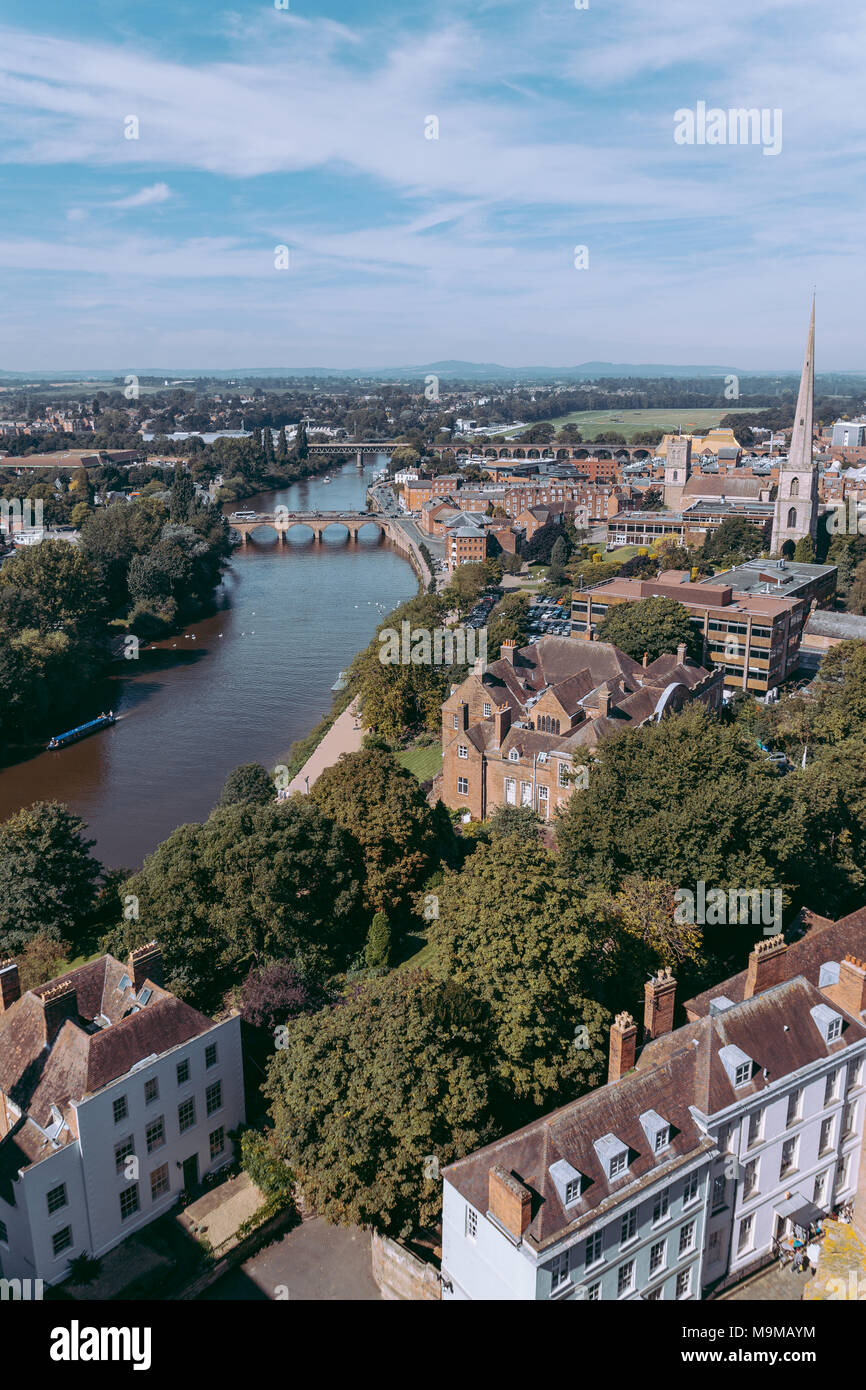 Worcester, UK - including River Seven. As viewed from Worcester ...