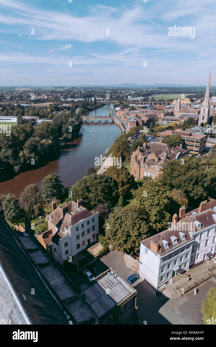 Worcester, UK - including River Seven. As viewed from Worcester ...