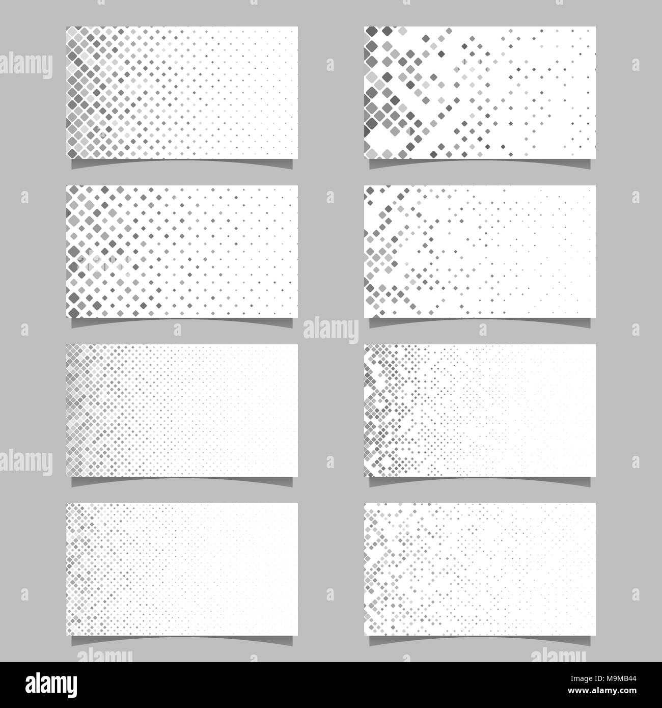 Abstract square mosaic pattern card template set Stock Vector Image ...
