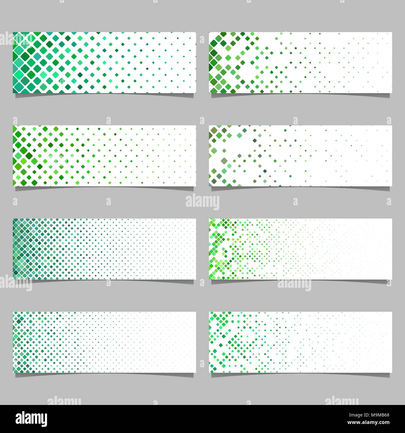 Geometric square pattern banner template set Stock Vector Image & Art ...