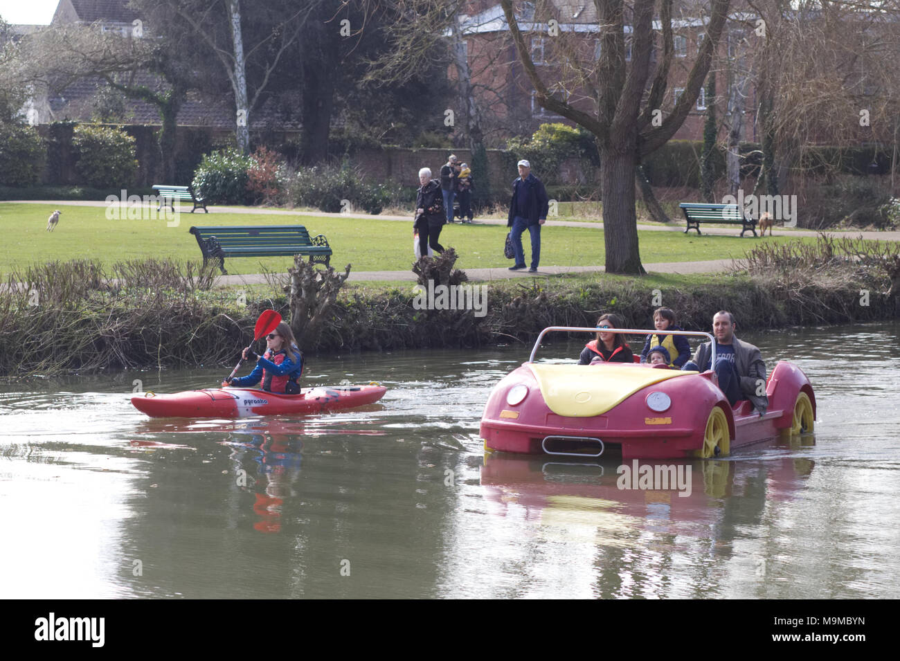 family on a Car Pedalo Stock Photo - Alamy