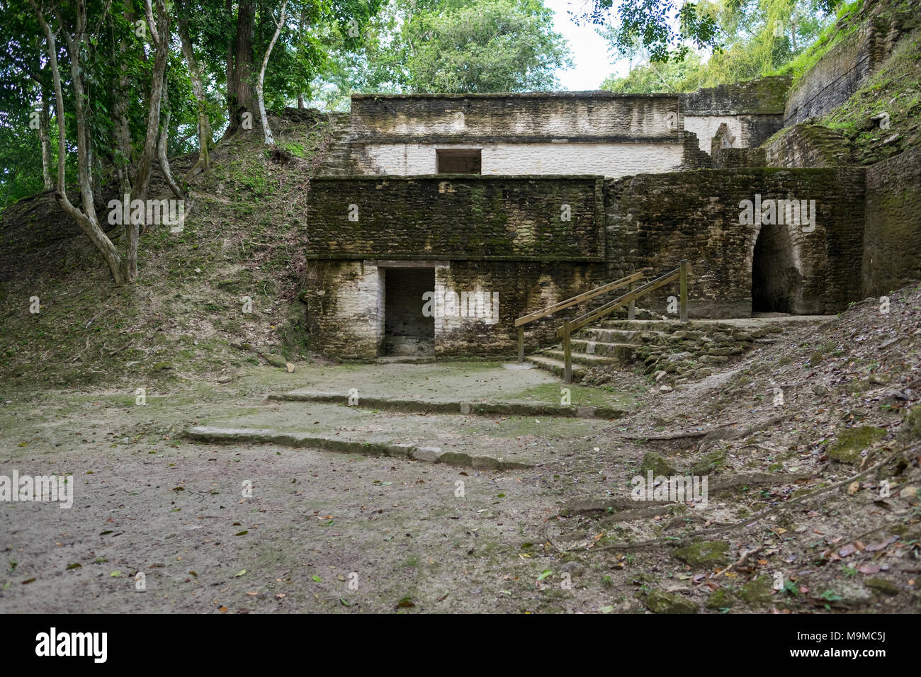 Ancient Mayan ruins of Cahel Pech, Belize including a temple and ...