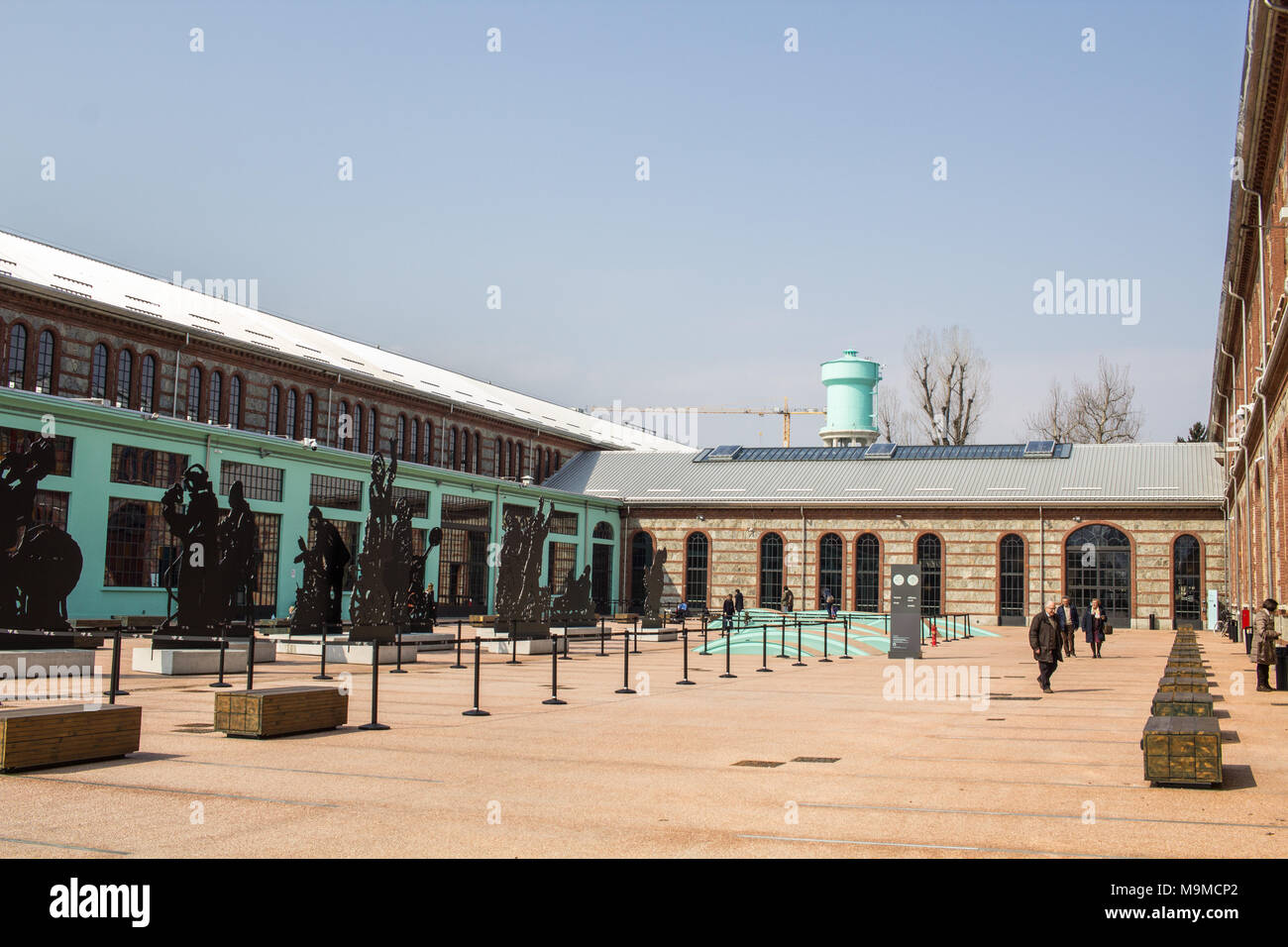 OGR entrance (Officine Grandi Riparazioni Museum in Torino Stock Photo ...