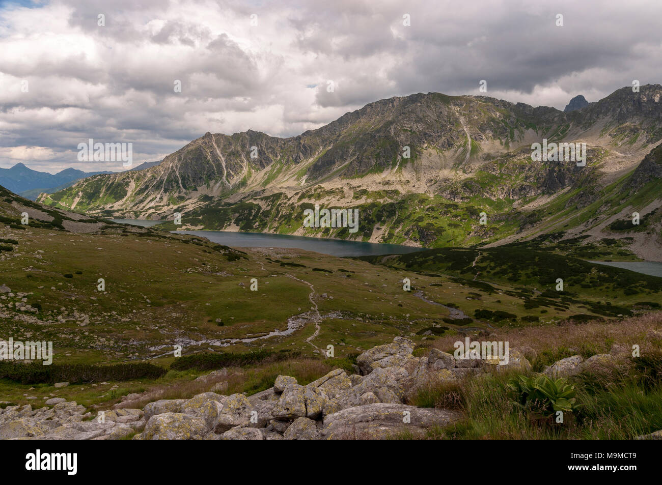 Summer view of Valley of Five Polish Ponds. Tatra Mountains Stock Photo ...