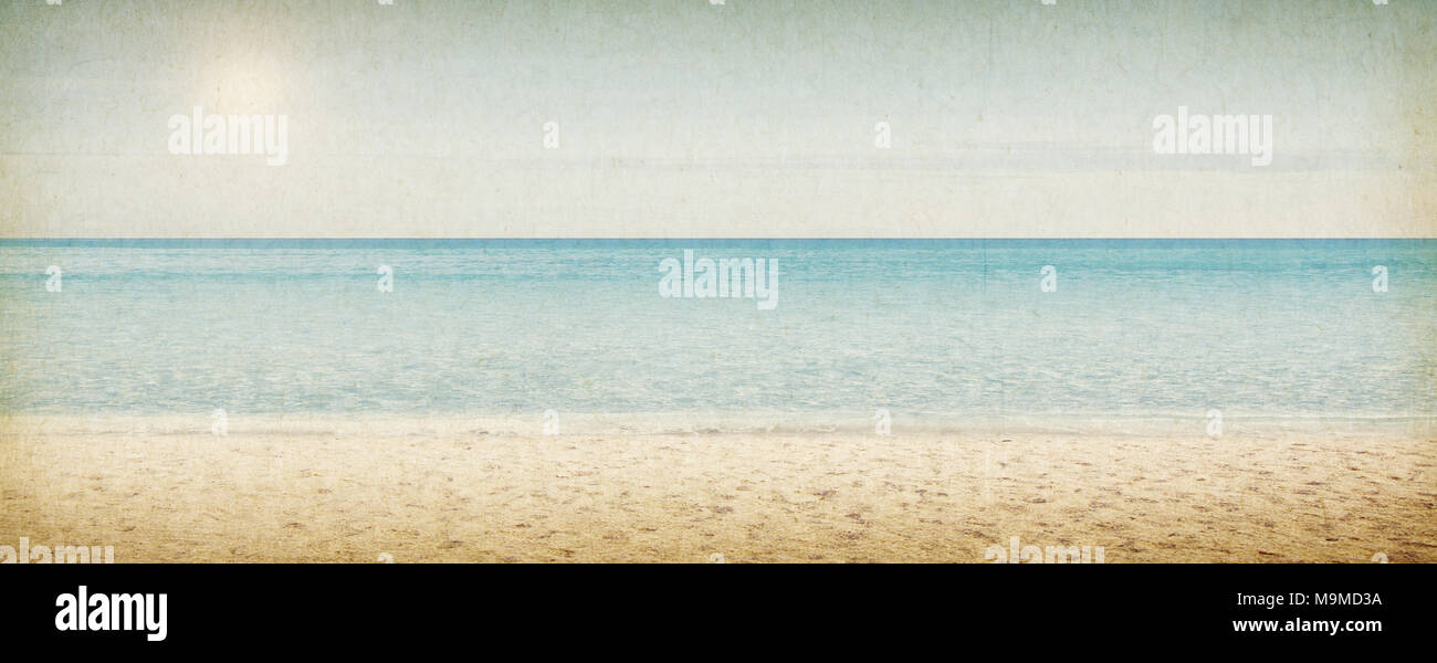 Tropical vintage beach landscape Stock Photo - Alamy