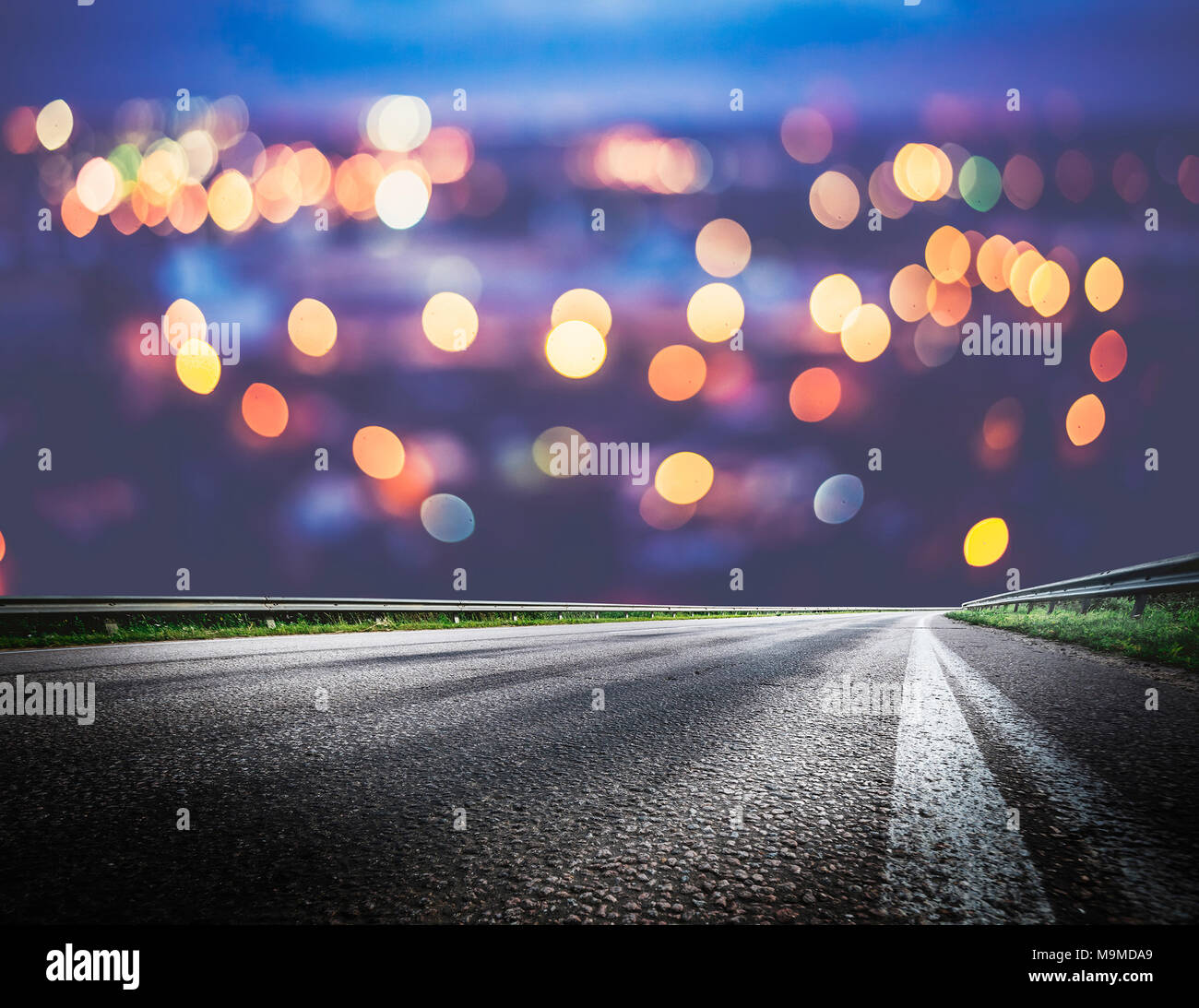 Night city lights bokeh Stock Photo - Alamy