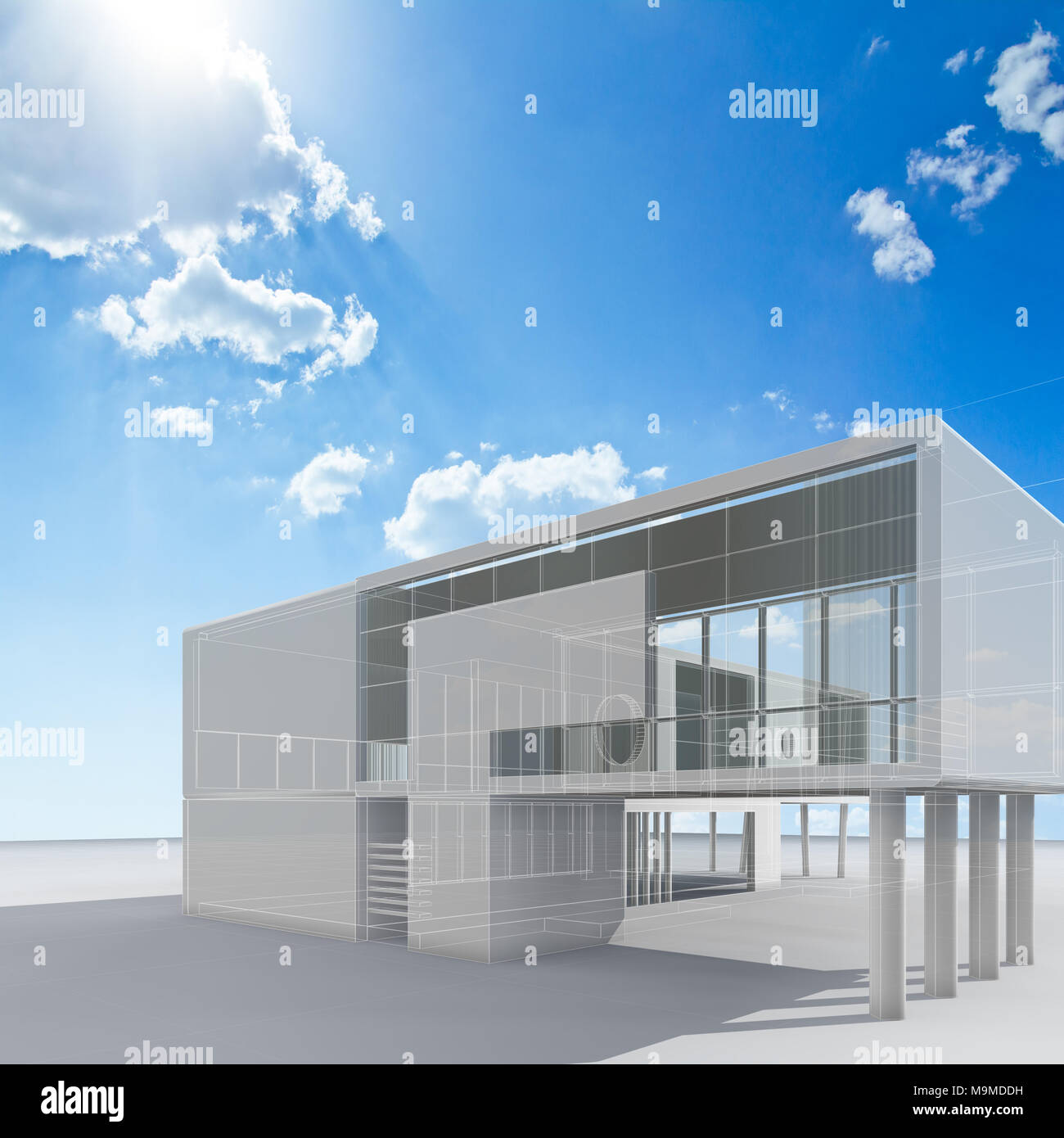 Architecture Project 3d Rendering Stock Photo Alamy
