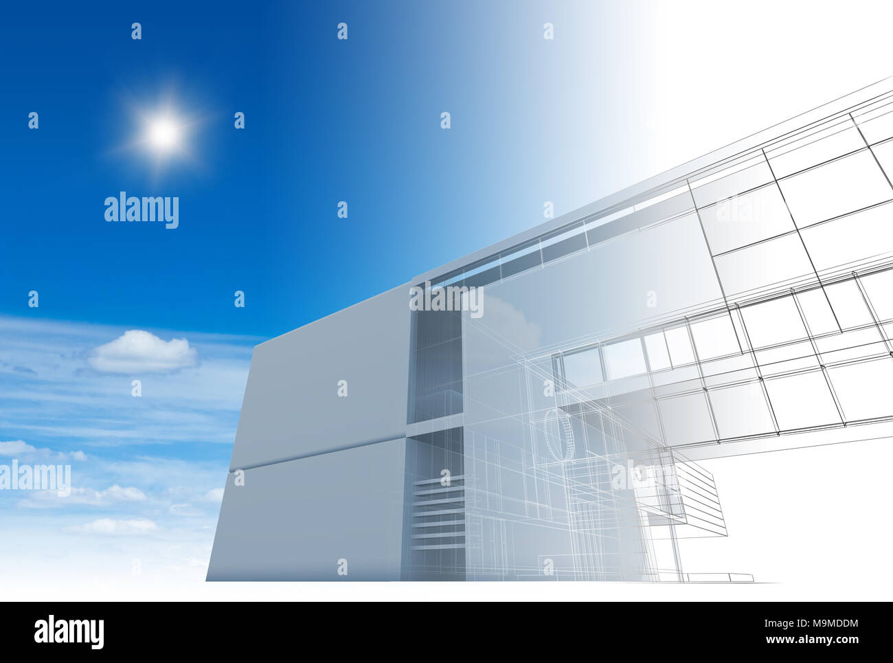 Abstract architecture 3d rendering Stock Photo - Alamy