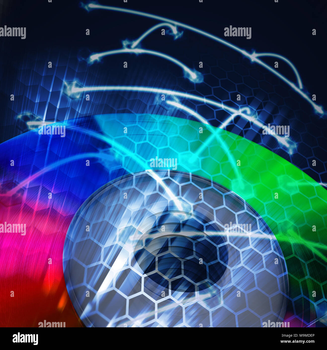 Abstract disc graphic background 3d rendering Stock Photo - Alamy