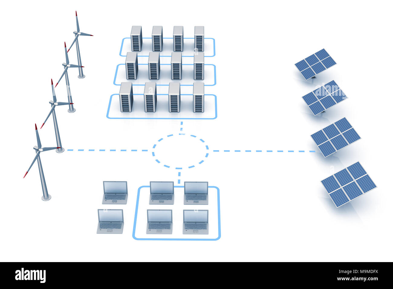 Computer network concept Cut Out Stock Images & Pictures - Alamy