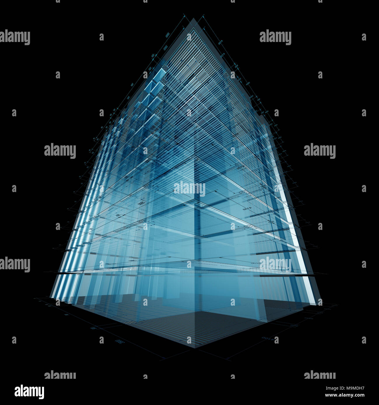 Building construction 3d rendering Stock Photo - Alamy