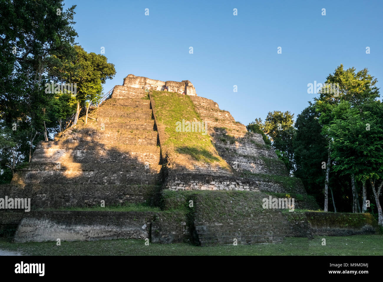 Ancient ruins from the Mayan archeological site in Yaxha, Guatemala ...