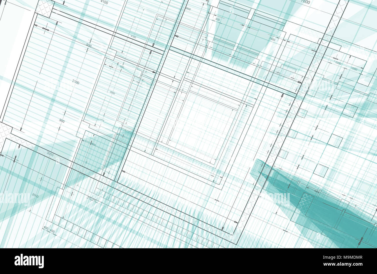 Architecture engineering concept 3d rendering Stock Photo - Alamy