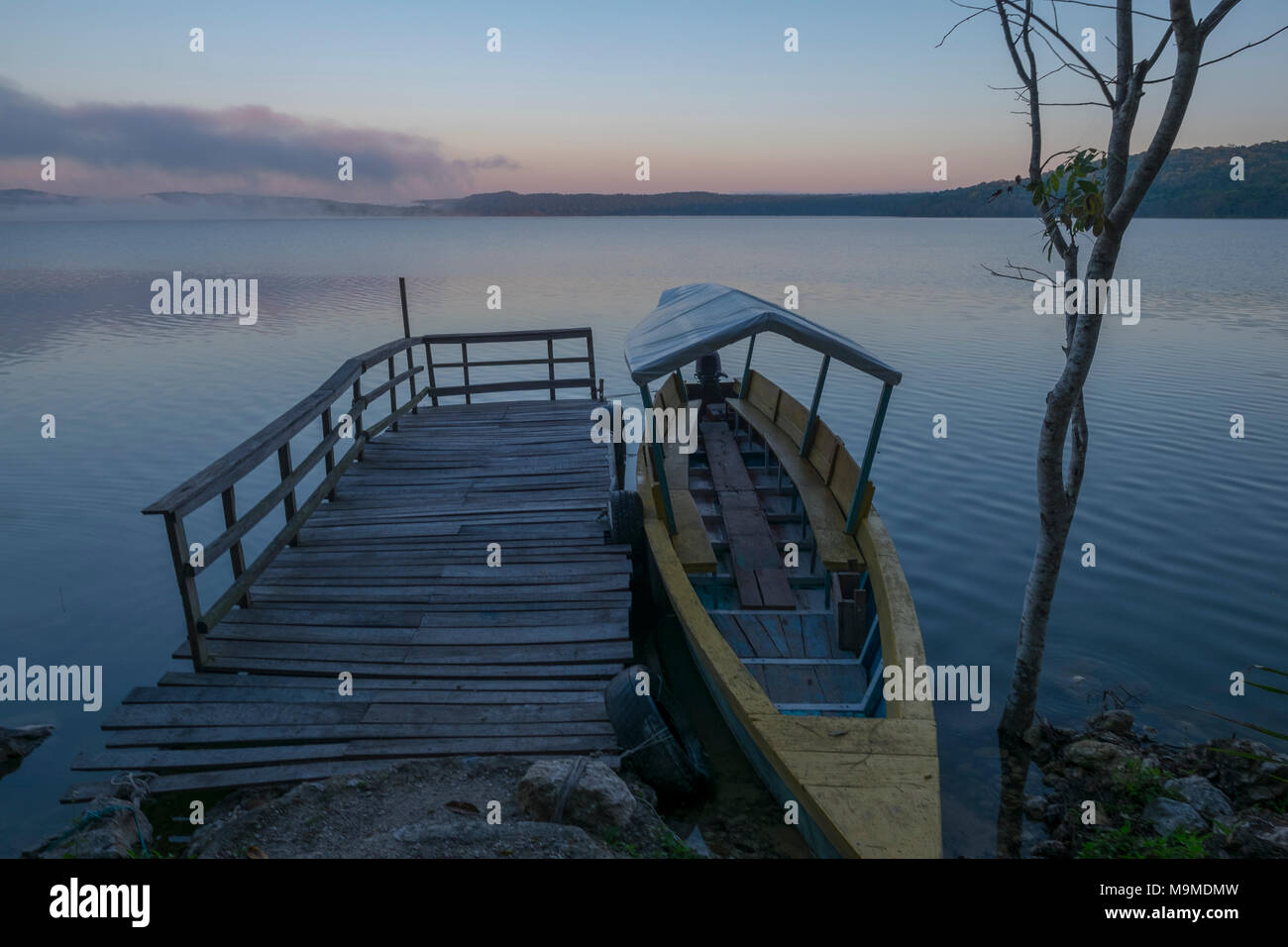 Scenic landscape of Lake Yaxha in northern Guatemala Stock Photo - Alamy