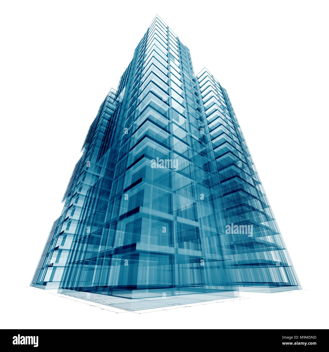 Building construction 3d rendering Stock Photo - Alamy