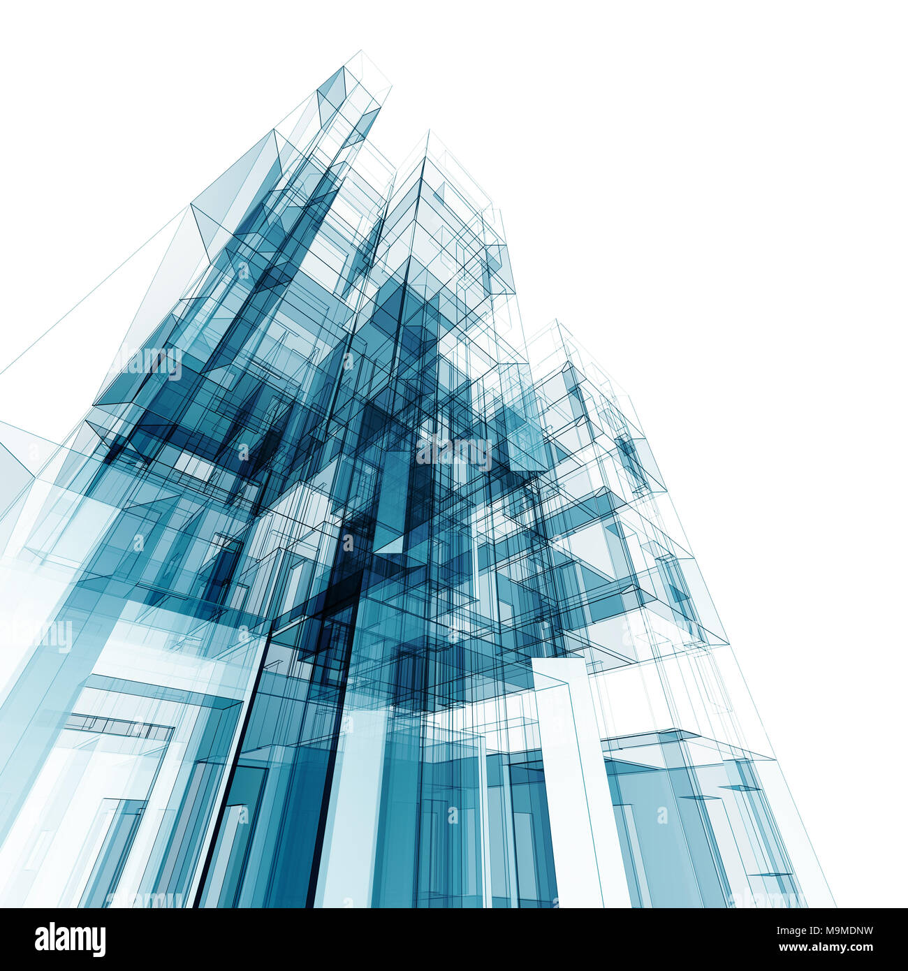 Abstract building 3d rendering Stock Photo - Alamy