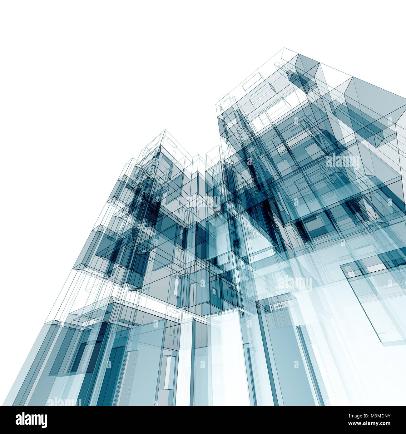 Abstract architecture 3d rendering Stock Photo - Alamy