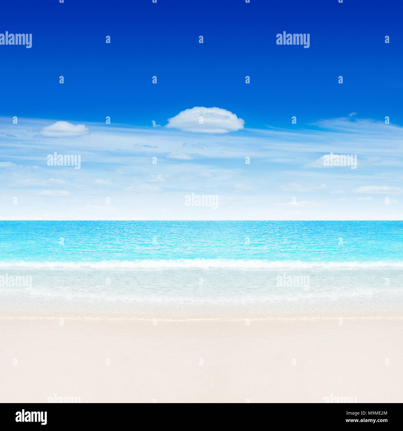 Sun over tropical beach Stock Photo - Alamy