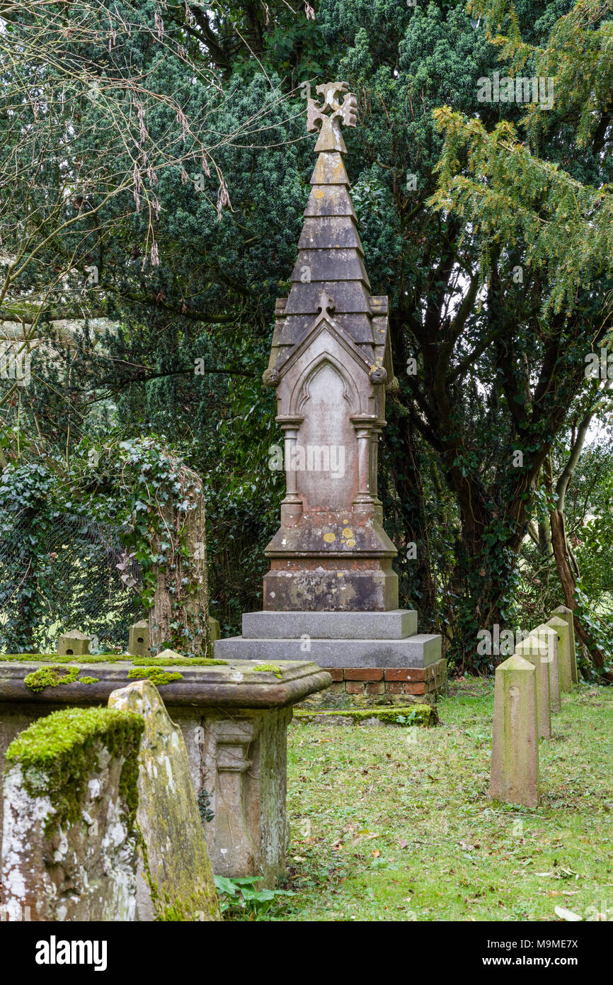 A memorial to the Verney family, who lived in the adjoining house, in ...