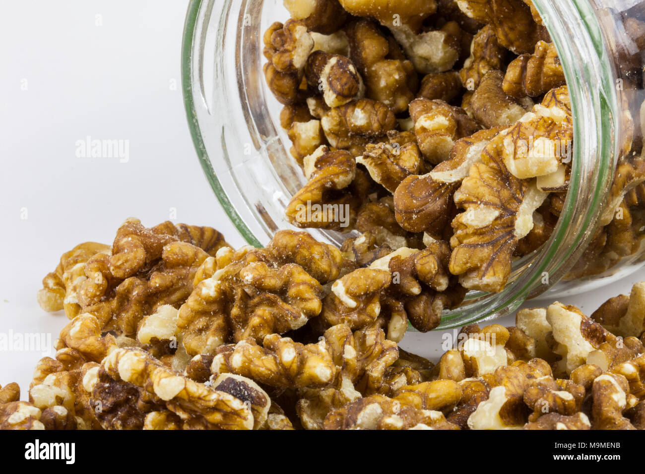 Nut walnuts isolated white jar hi-res stock photography and images - Alamy