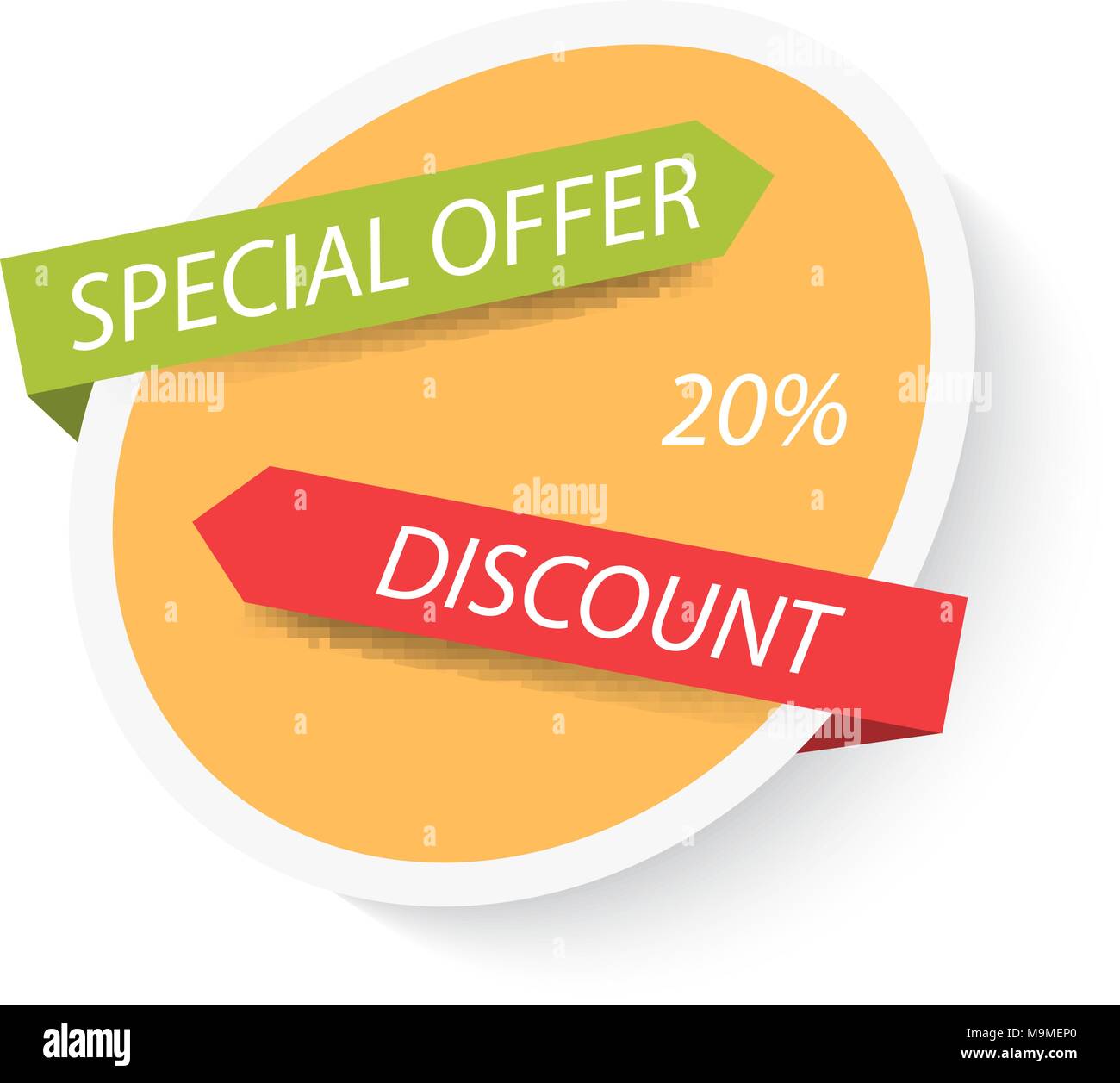 Banner sales discount special offer on white background. Vector ...