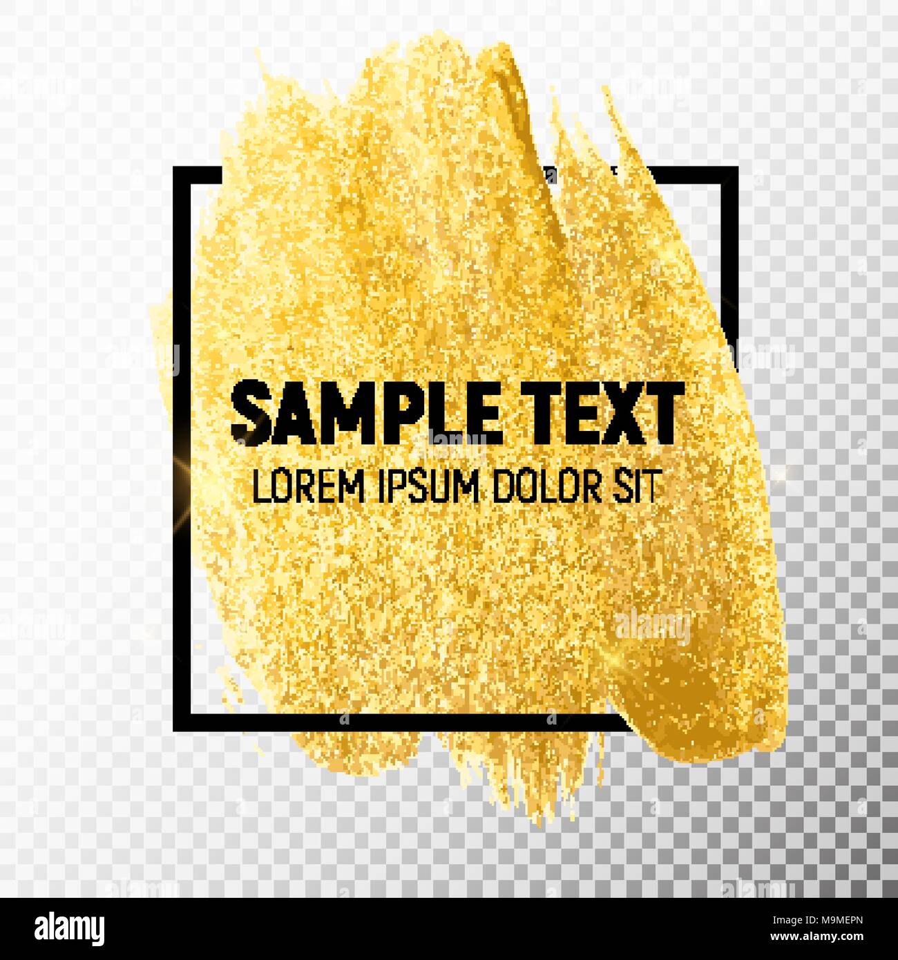 Gold Paint Glittering Textured Art Illustration. Vector Illustration ...