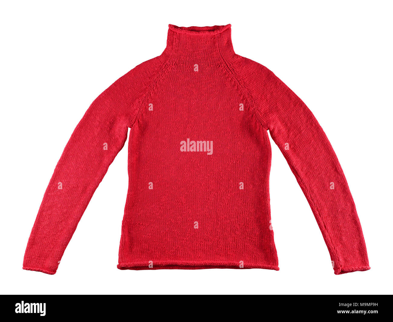 Red cotton sweater isolated on white background Stock Photo - Alamy