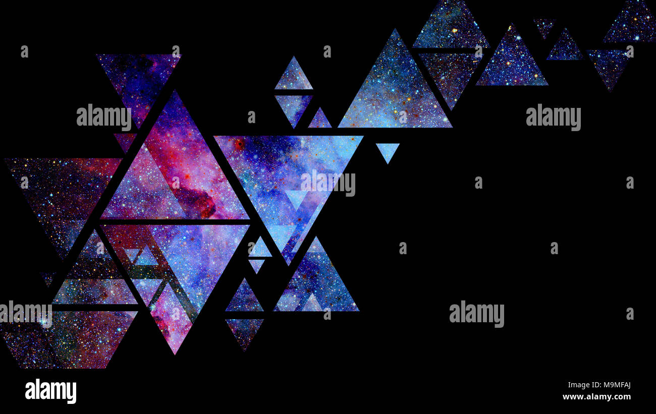 Galaxy Background With Triangle