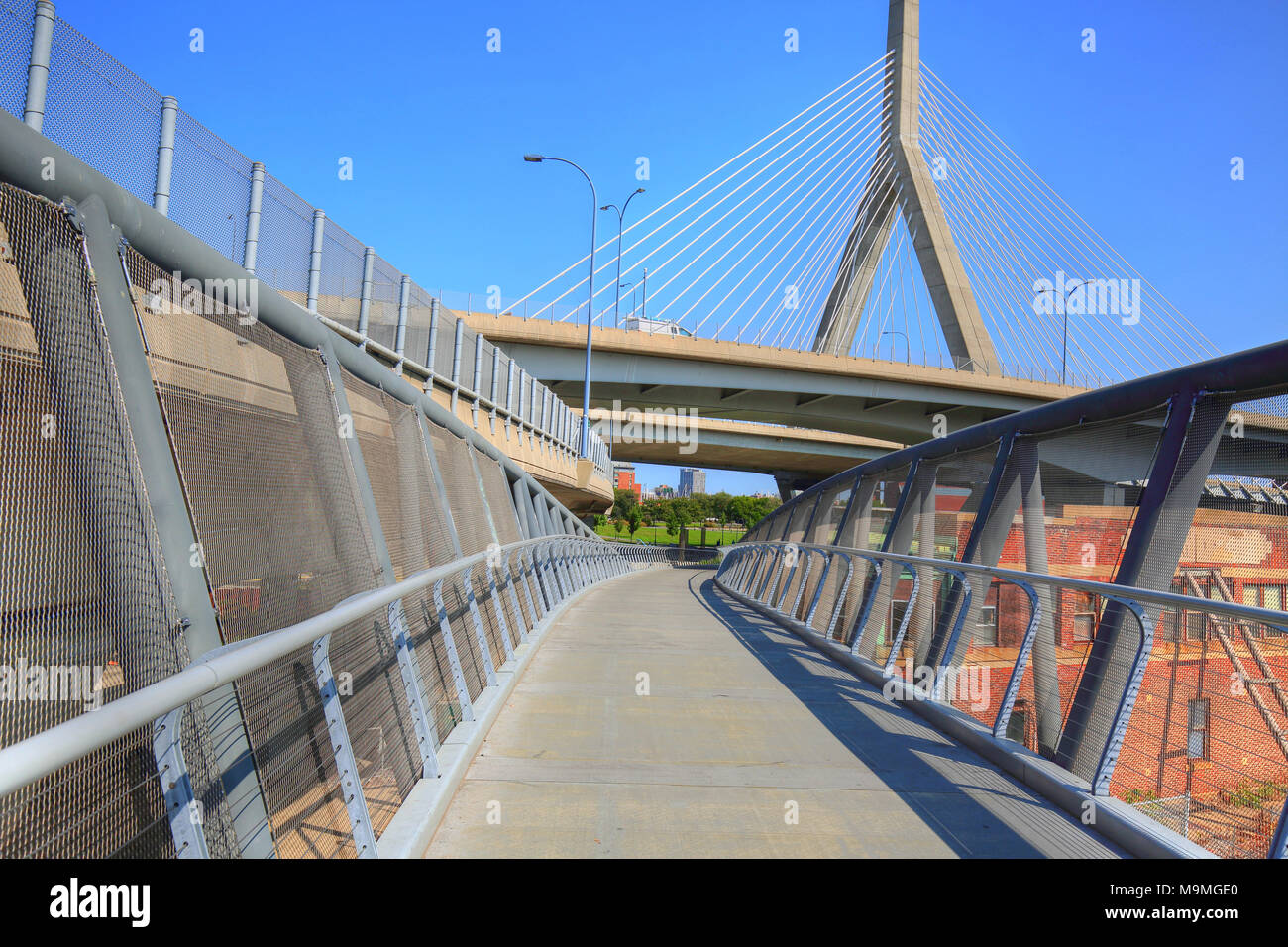Boston, Zakim Bunker Hill Memorial Bridge Stock Photo - Alamy
