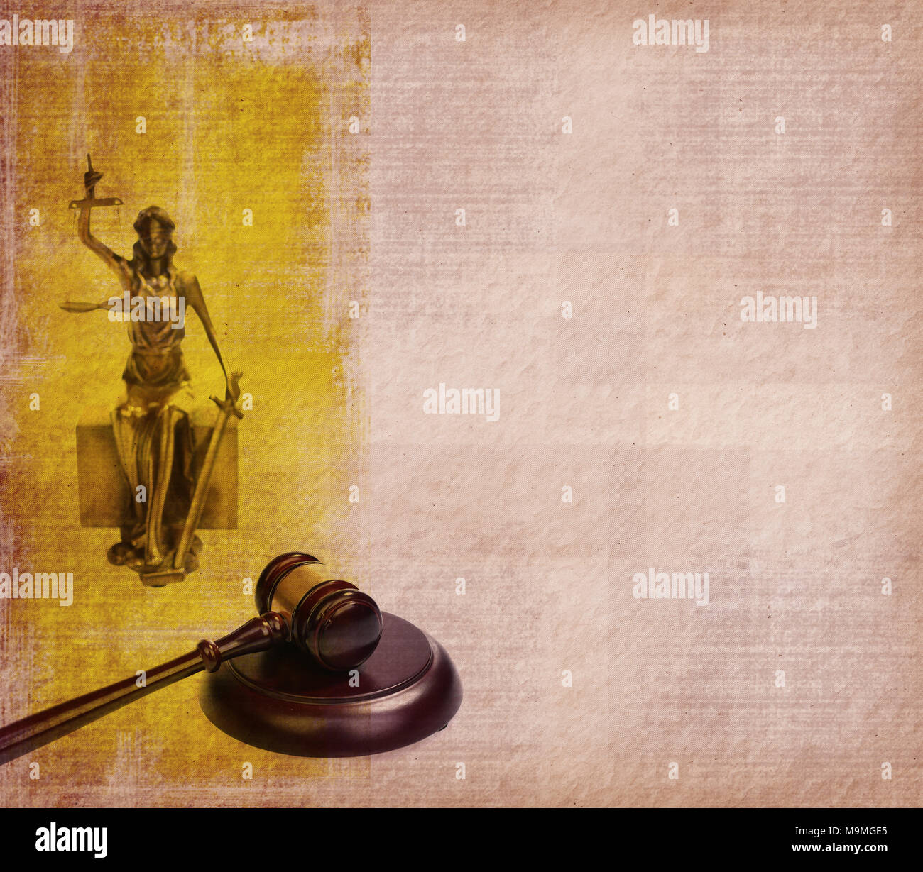 Statue of justice on old paper background, law concept Stock Photo - Alamy