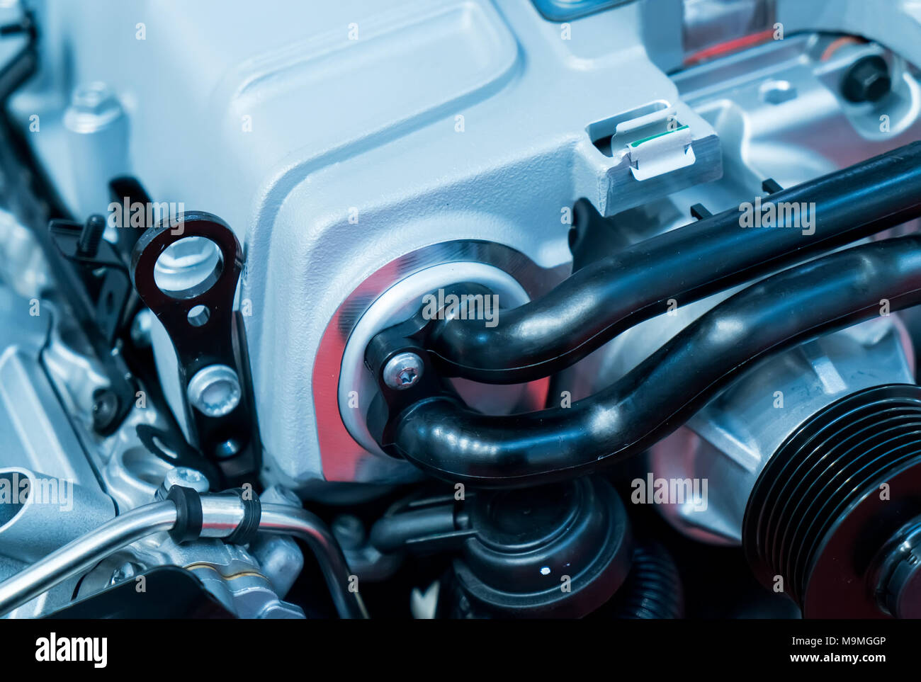 car engine section Stock Photo - Alamy