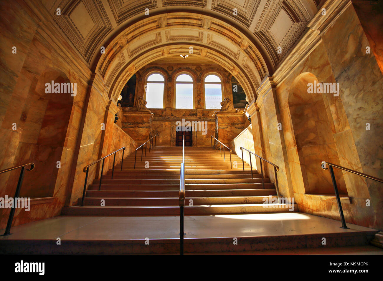Boston public library lion hi-res stock photography and images - Alamy