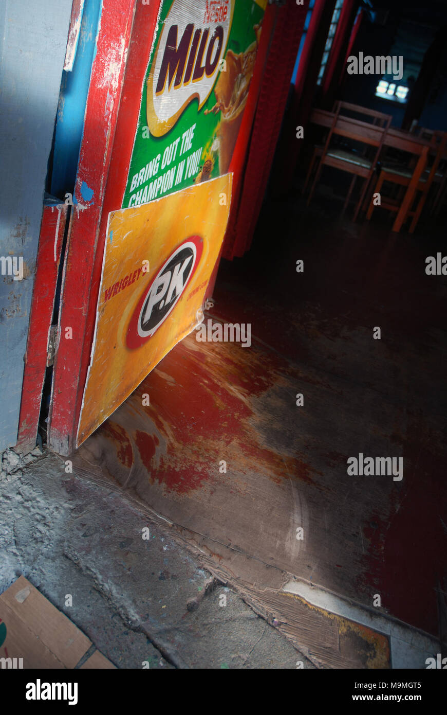 Milo advert outside shop, Suva, Fiji Stock Photo - Alamy