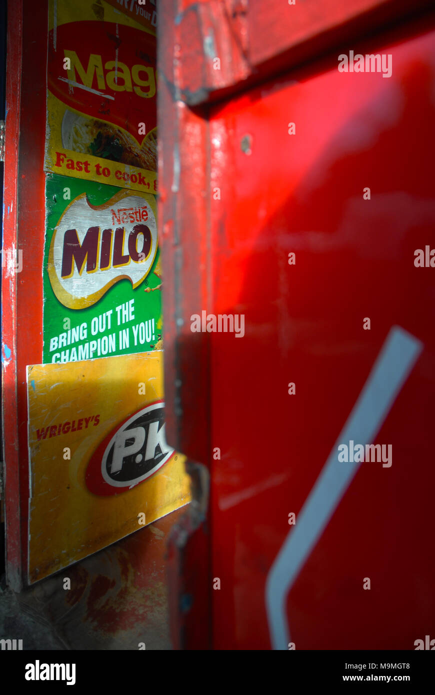 Milo advert outside shop, Suva, Fiji Stock Photo - Alamy
