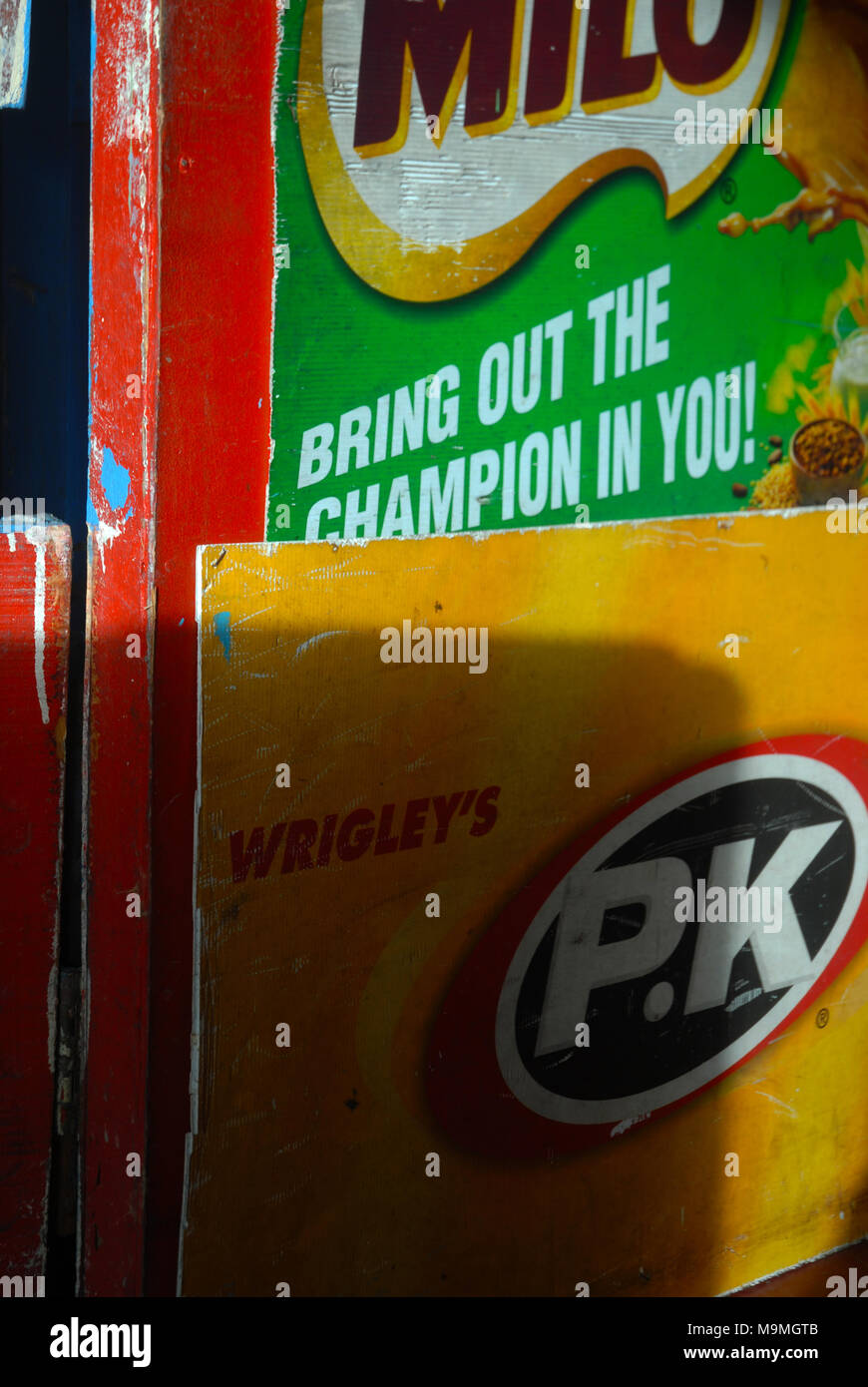 Milo advert outside shop, Suva, Fiji Stock Photo - Alamy