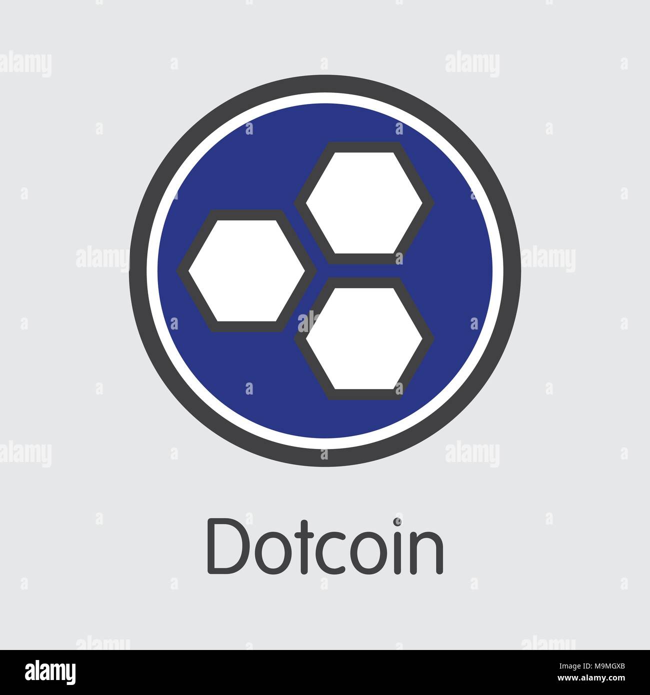 Dotcoin Cryptographic Currency - Vector Illustration Stock Vector Image ...