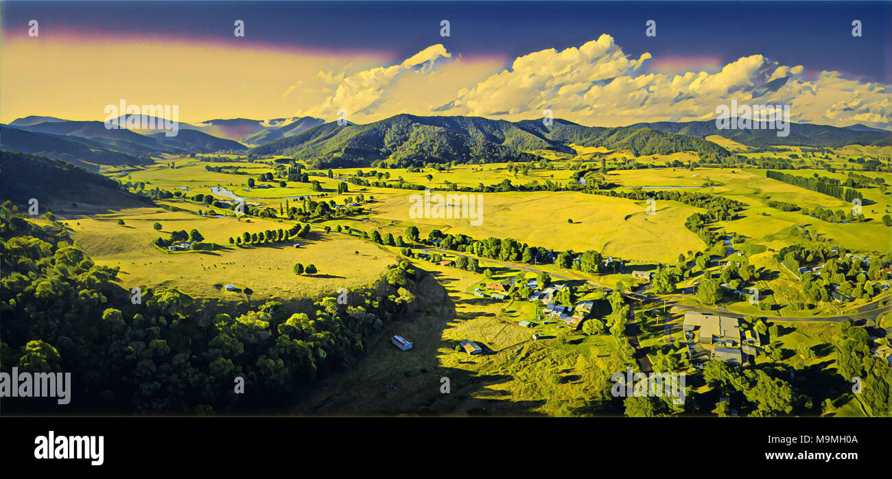 Outback sunset painting hi-res stock photography and images - Alamy